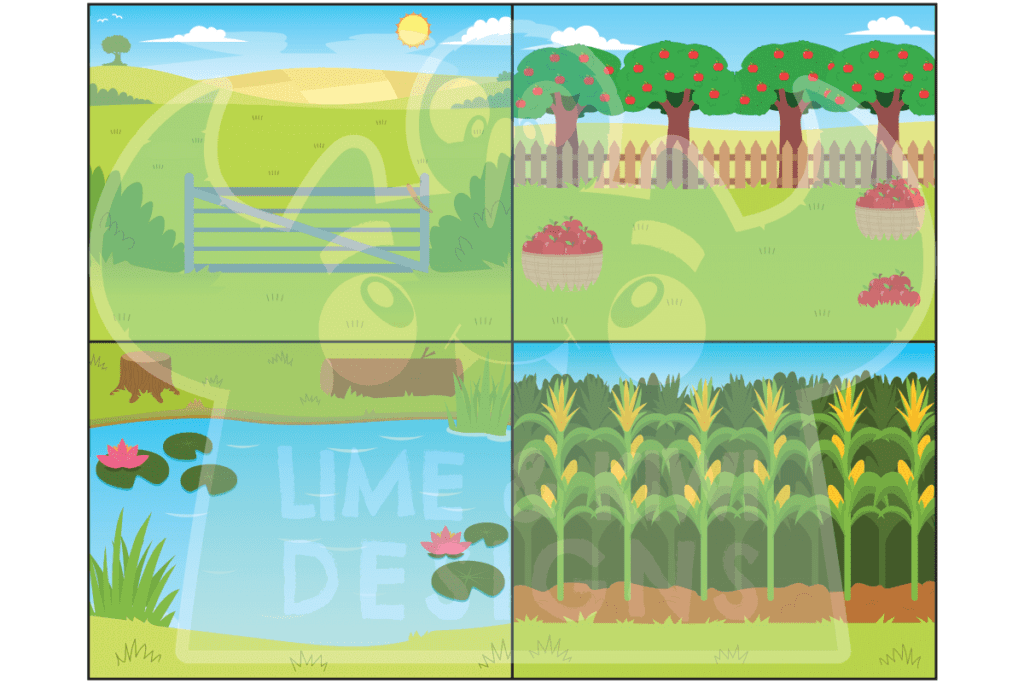 Countryside Backgrounds - Lime and Kiwi Designs