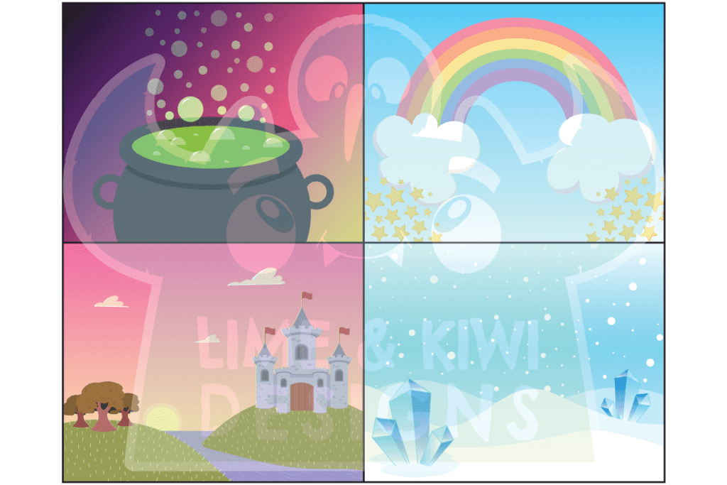 Mythical Backgrounds - Lime and Kiwi Designs