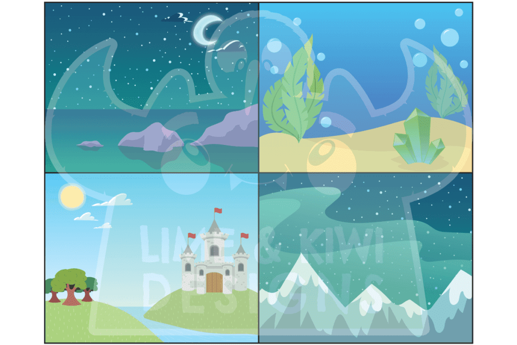 Mythical Backgrounds - Lime and Kiwi Designs