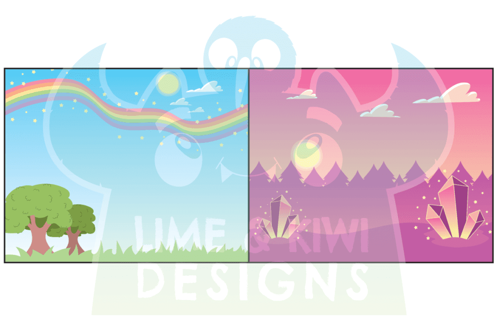Mythical Backgrounds - Lime and Kiwi Designs