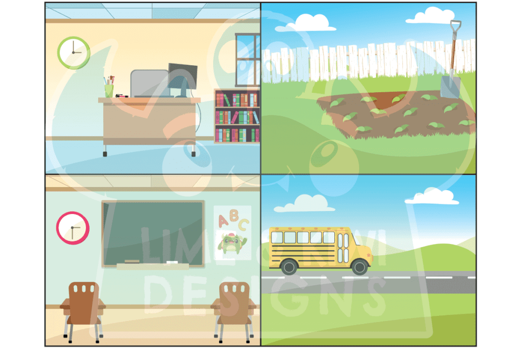 School Backgrounds - Lime and Kiwi Designs