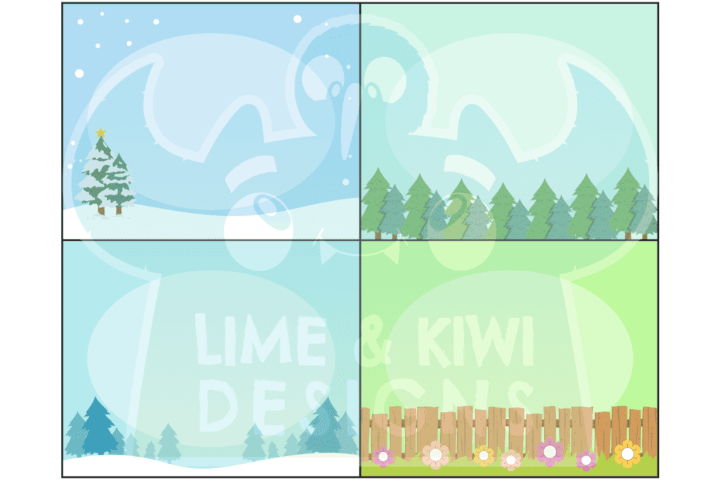 Simple Seasonal Backgrounds - Lime and Kiwi Designs