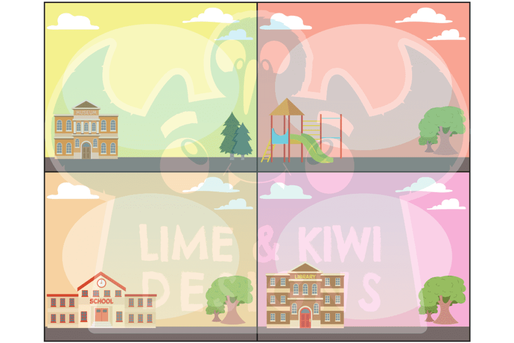 Simple Urban Backgrounds - Lime and Kiwi Designs