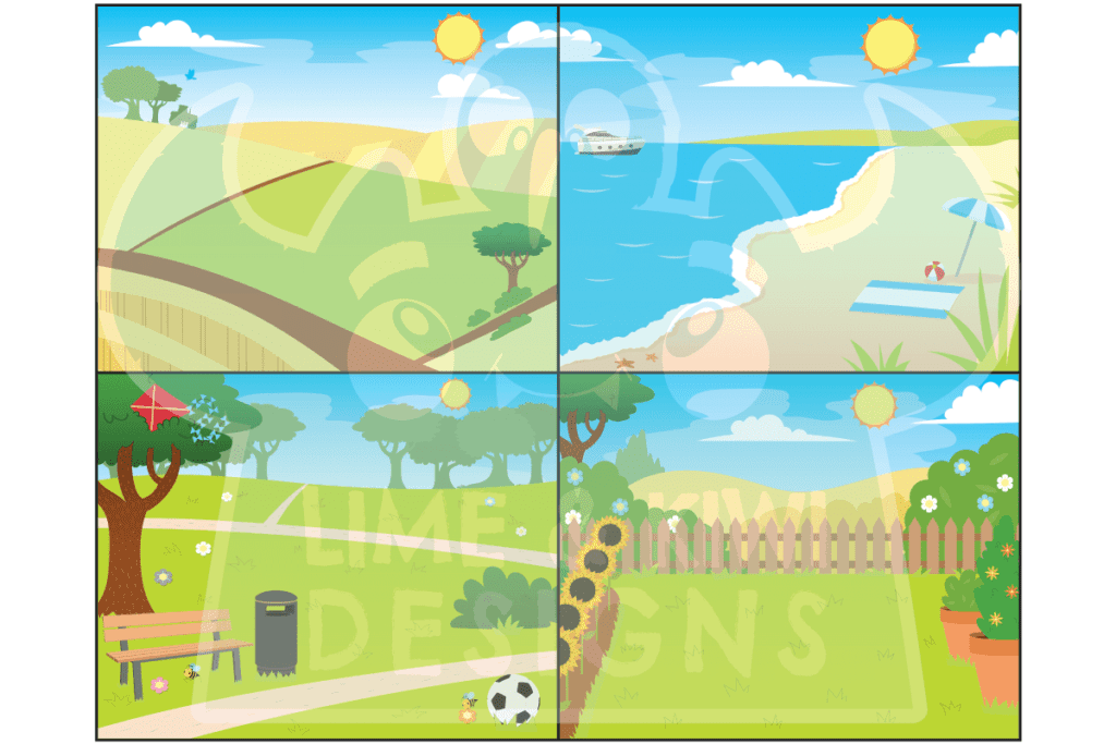 Summer Backgrounds - Lime and Kiwi Designs